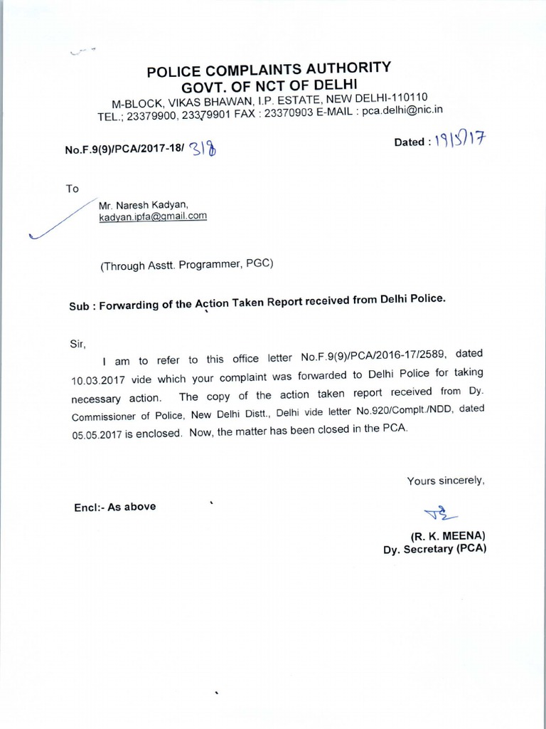 Delhi Police Complaint Authority : Delhi Police failed to perform ...