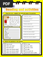 My Personal Information Worksheet | PDF