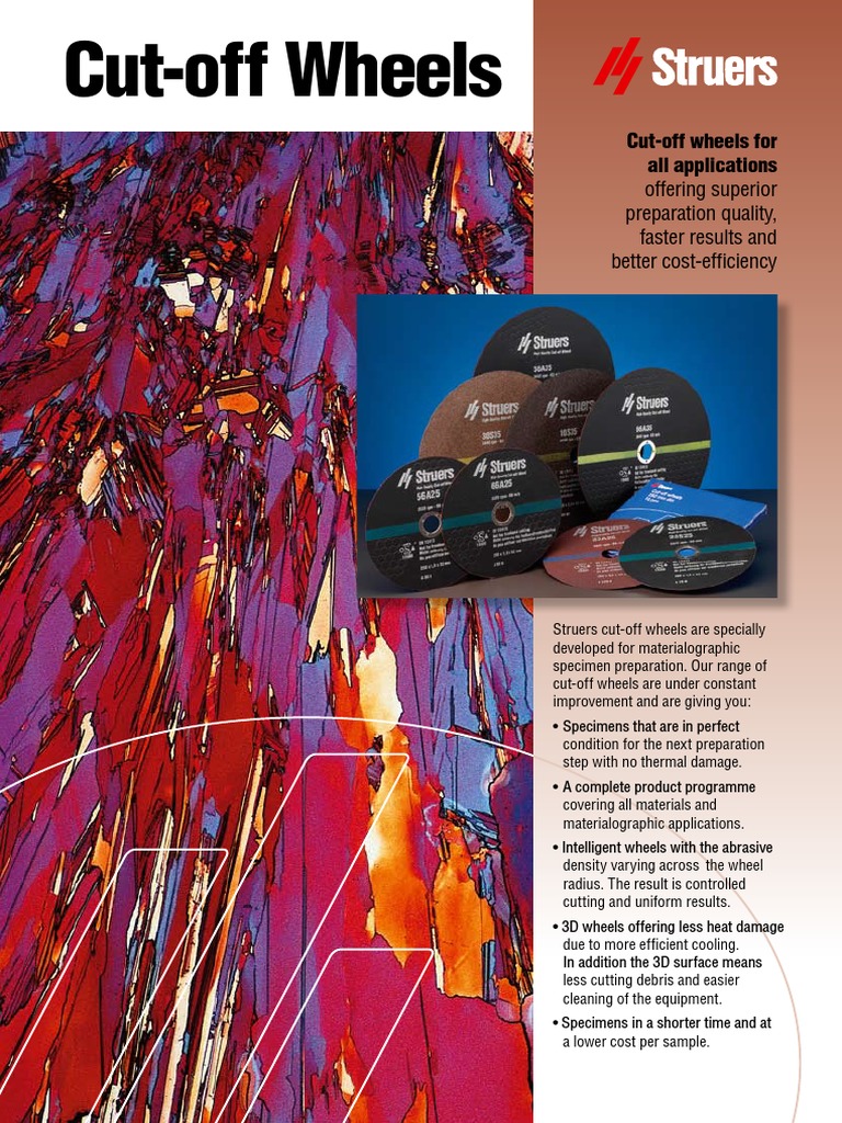 Struers - Discos de Corte (Cut - offWheelsBrochureEnglish) | PDF ...