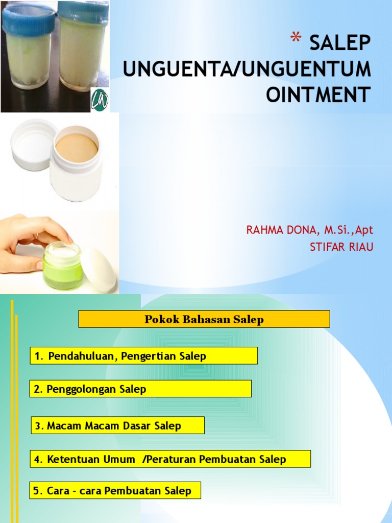 SALEP - Farmasetika Dasar | PDF