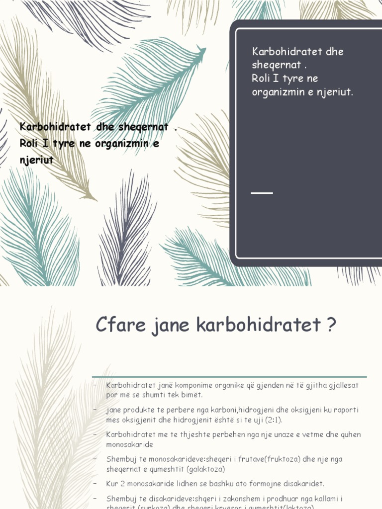 Karbohidratet Dhe Sheqernat | PDF
