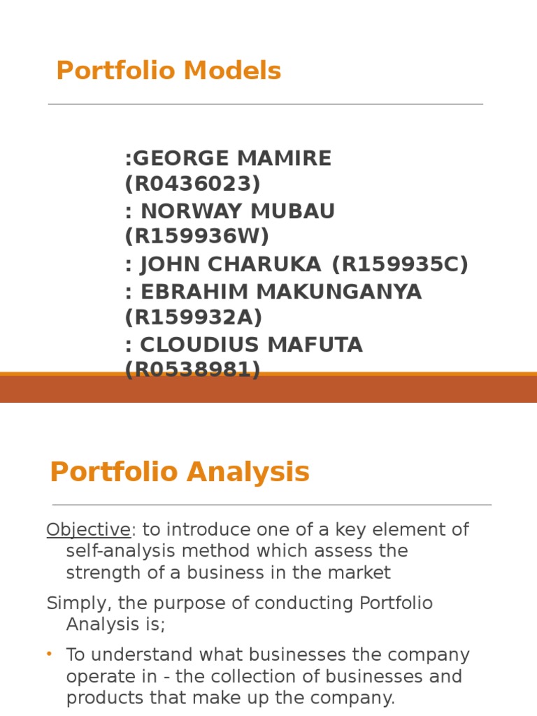 1-Marketing-Chapter4and5-Product Portfolio Analysis (Including The BCG ...