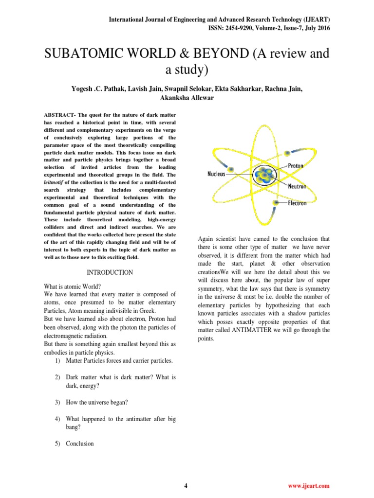 Subatomic World & Beyond (A Review and A Study) | PDF | Elementary ...