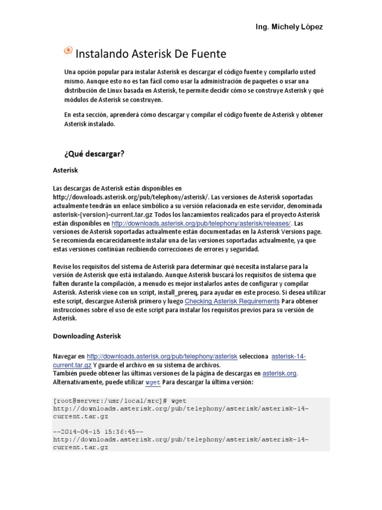 Instalando Asterisk Del Codigo Fuente | PDF | Distribución de Linux ...