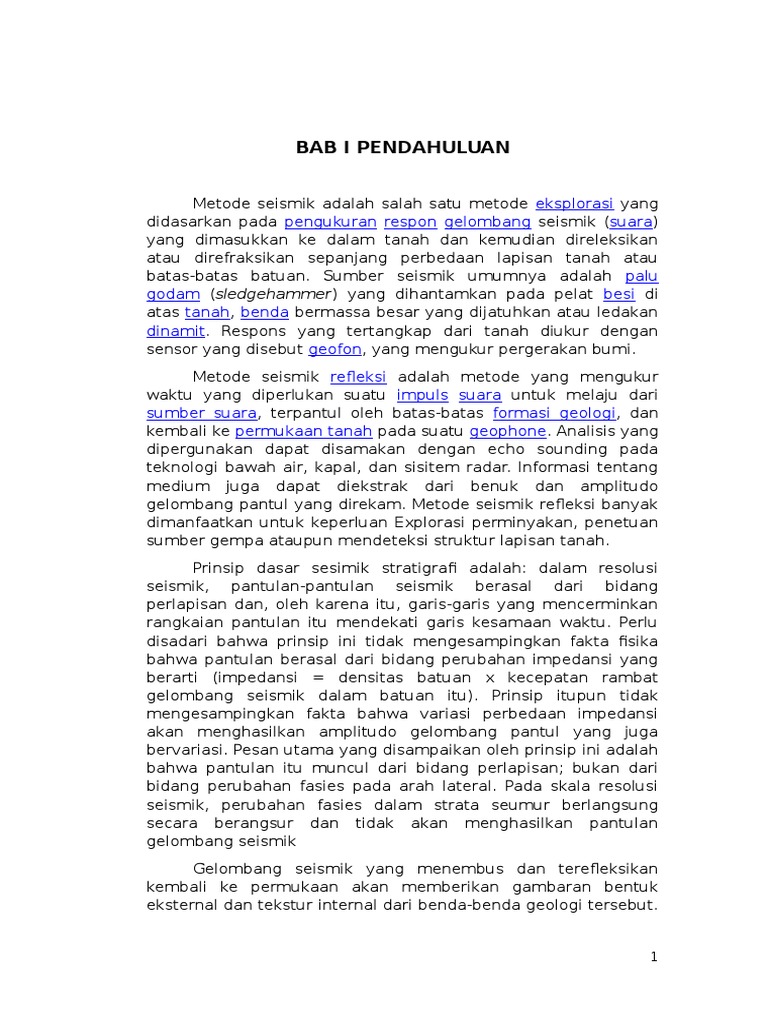 Analisis Fasies Seismik Tugas Geoeks | PDF