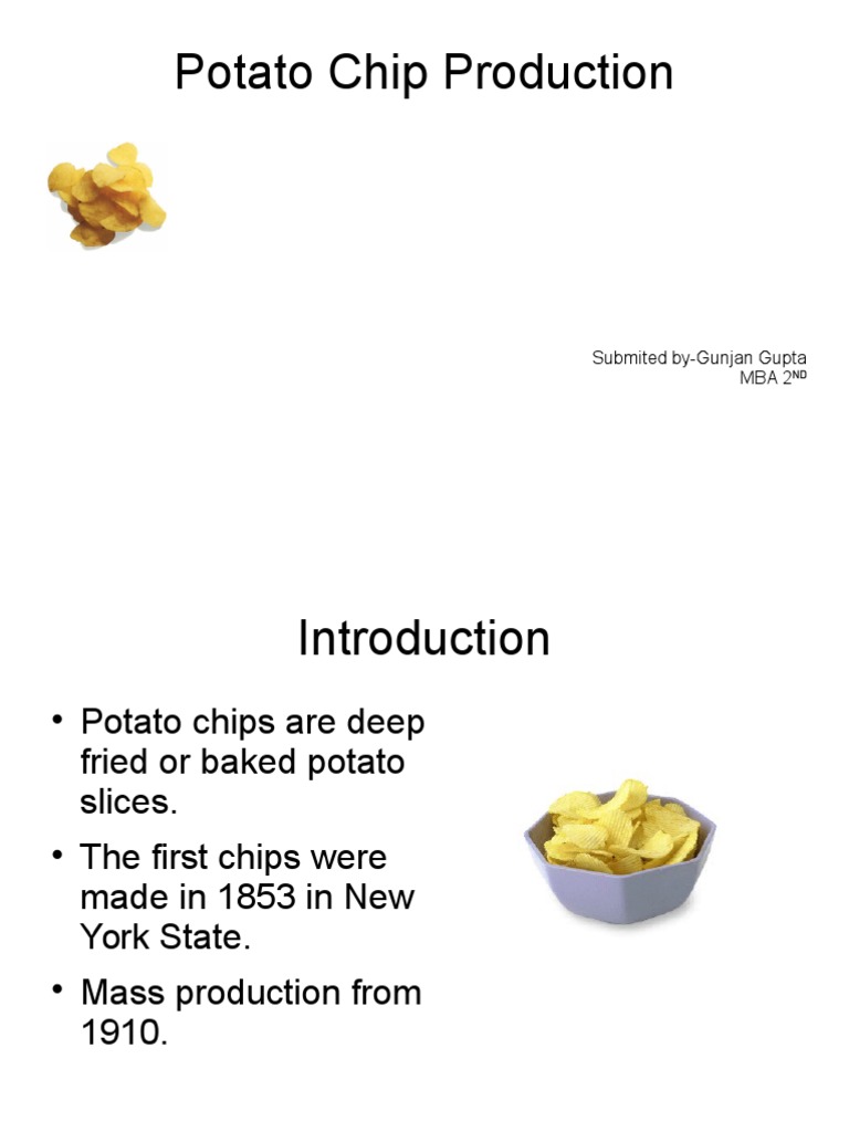 Potato Chip Production Process Overview | PDF | Home & Garden ...