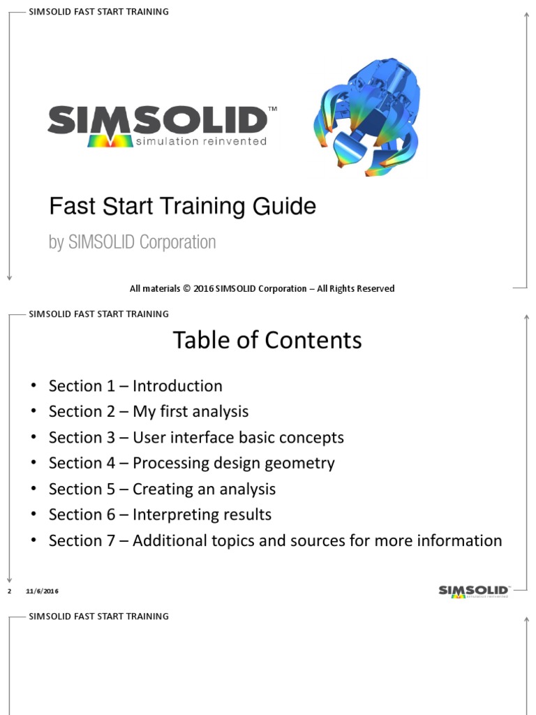 SIMSOLID FastStartTrainingGuide | PDF | Finite Element Method | Computer Aided Design