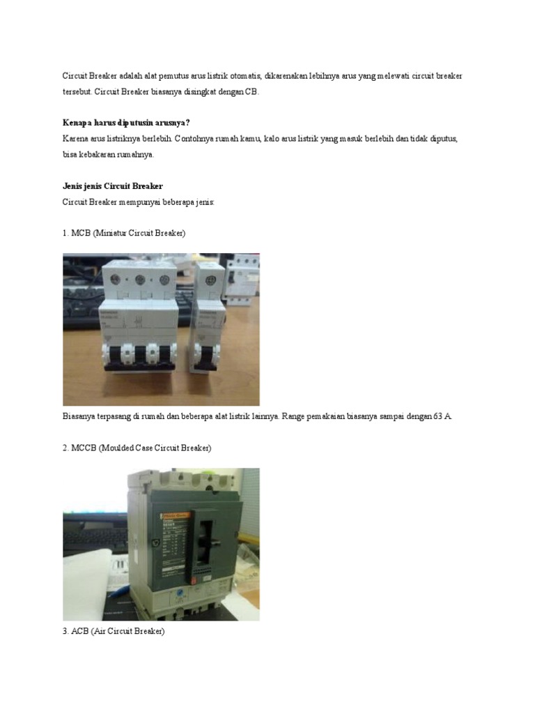 Circuit Breaker Adalah Alat Pemutus Arus Listrik Otomatis | PDF | Sains & Matematika
