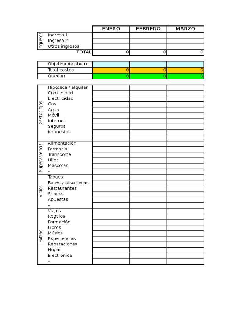 Kakebo Excel | PDF