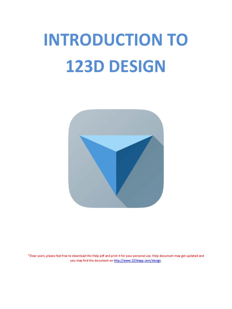 123d Design Manual | Download Free PDF | 3 D Modeling | 3 D Printing
