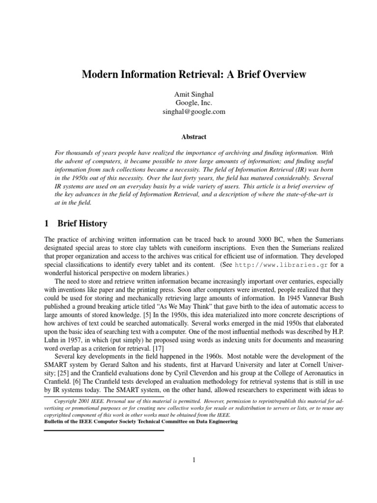 Modern Information Retrieval | PDF