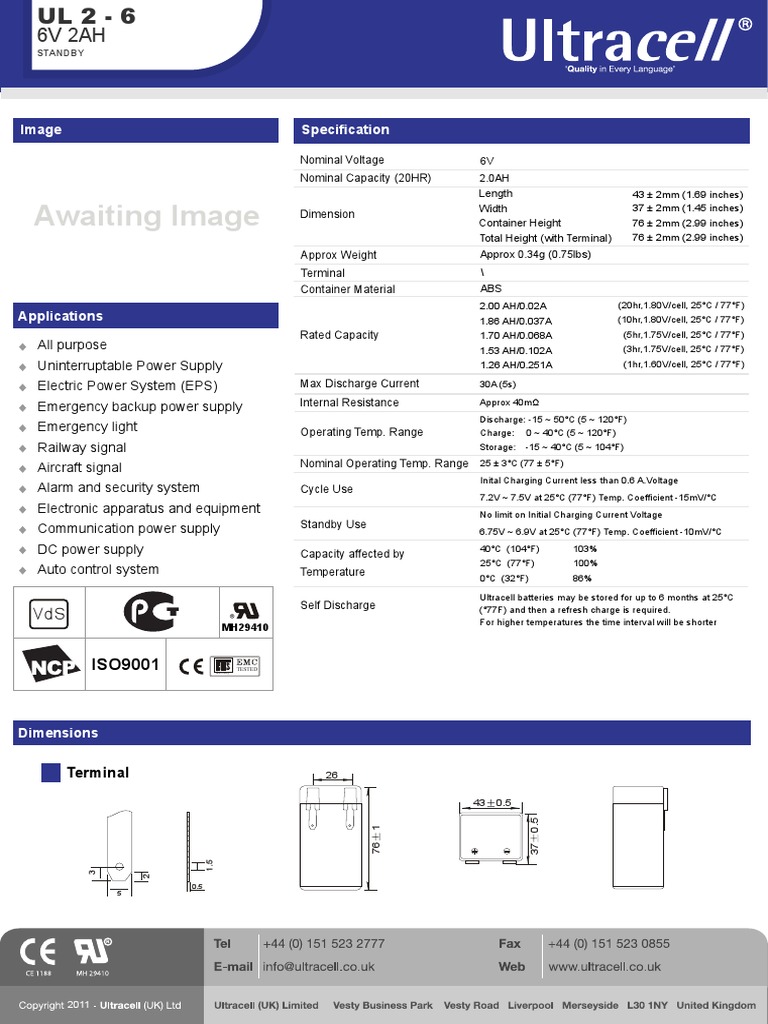 Ul2 0-6 | PDF | Battery (Electricity) | Power Supply