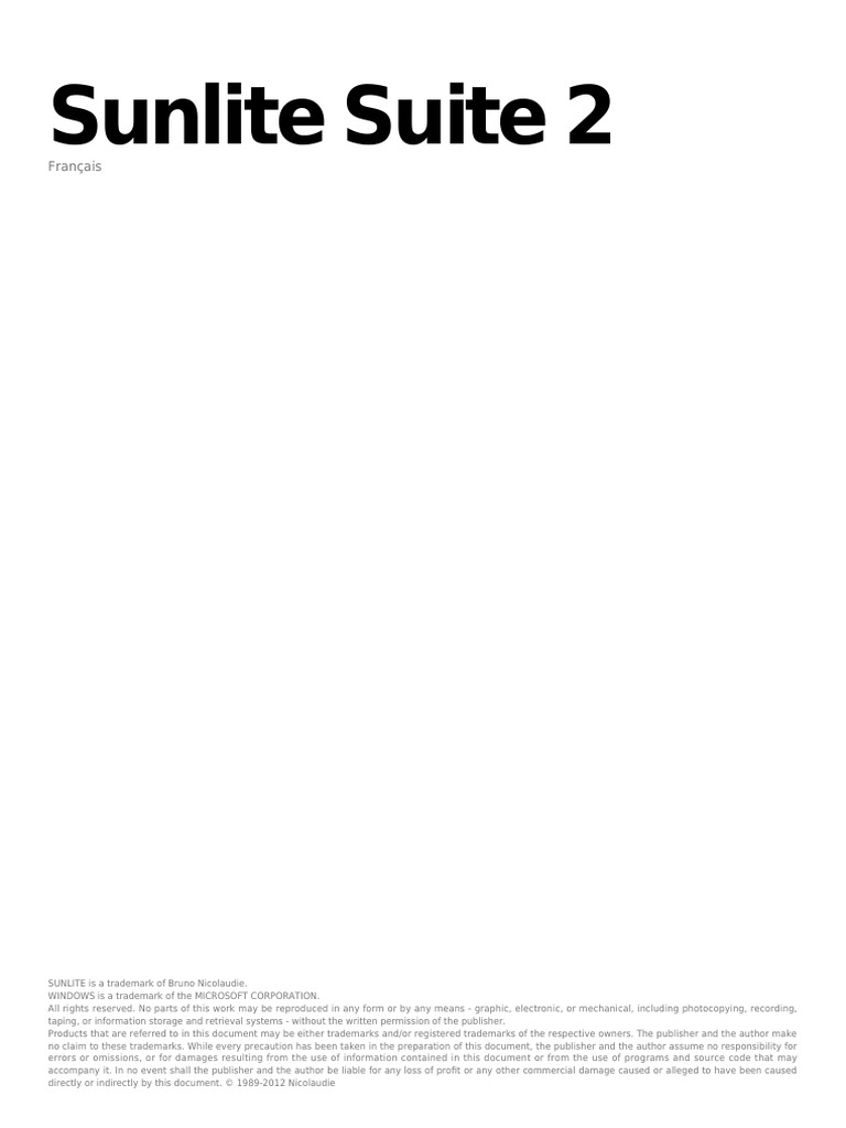 Sunlite Suite 2 Manual FR | PDF | Usb | Windows Vista