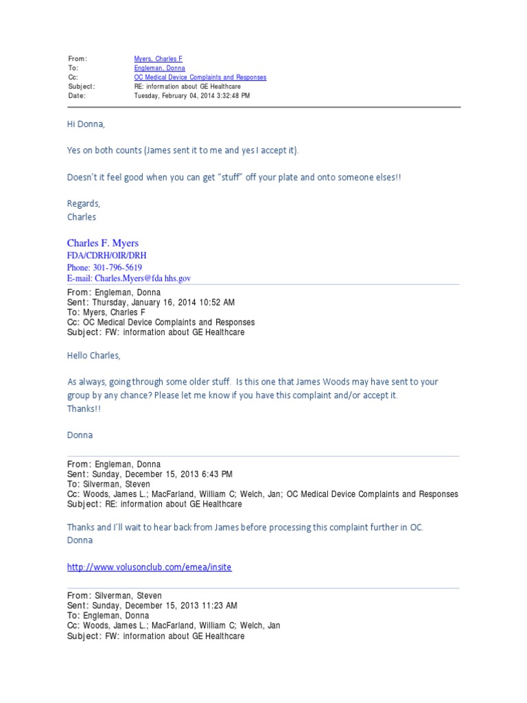 FDA Letter | PDF | Food And Drug Administration | Medical Device