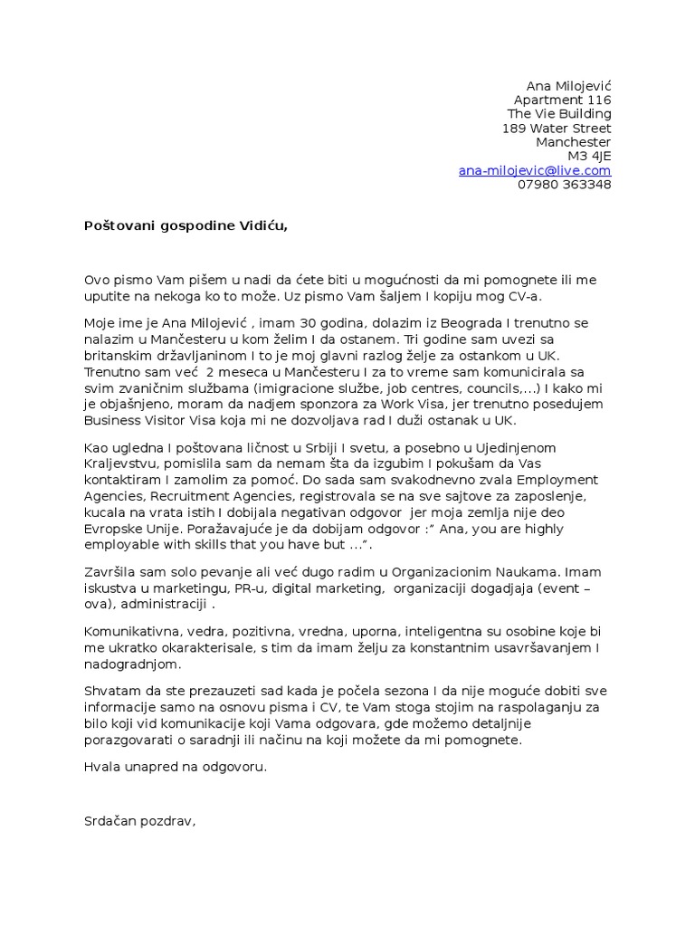 Postovani Gospodine Vidicu | PDF