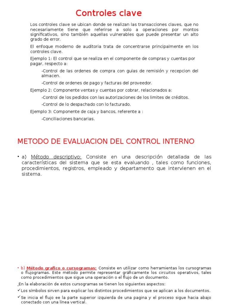 Controles Clave | PDF | Informática | Informática y tecnología de la ...