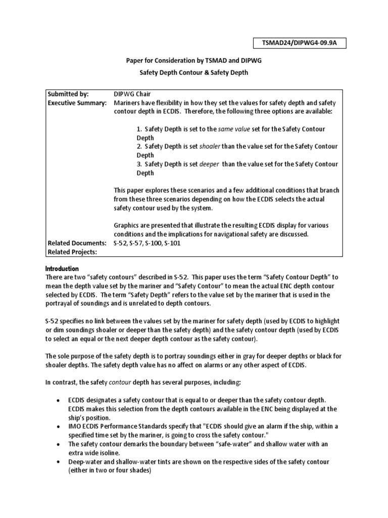 Safety Depth Contour and Safety Depth | PDF | Contour Line | Scientific ...