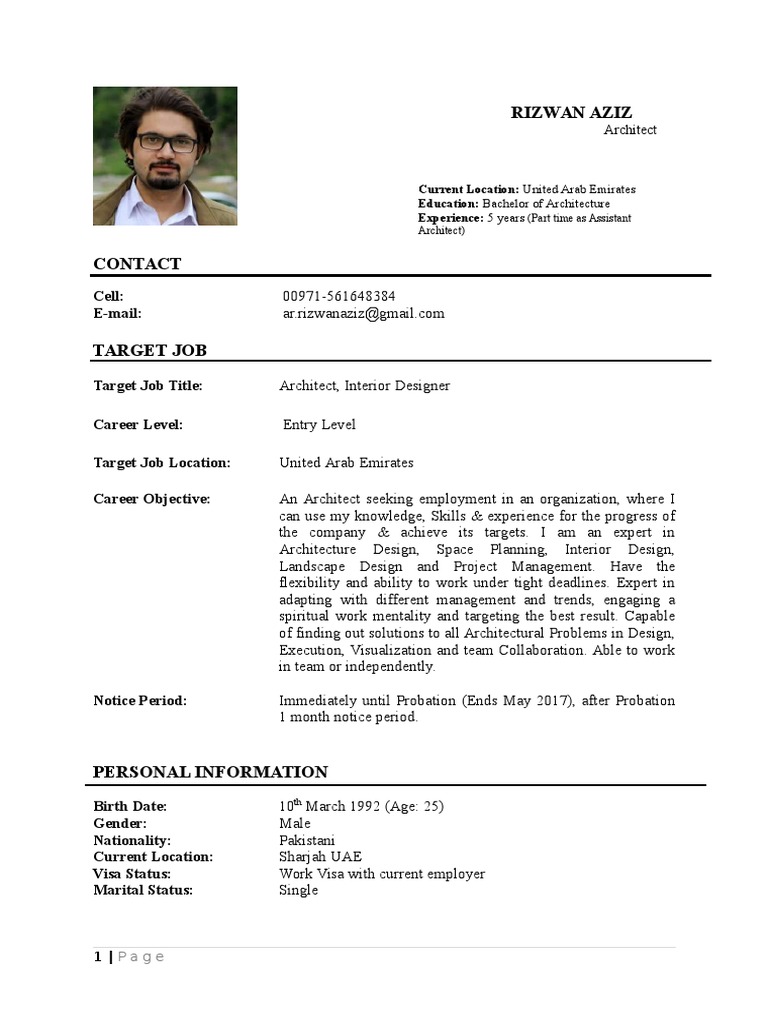 Architect CV | PDF | Autodesk Revit | Sketch Up