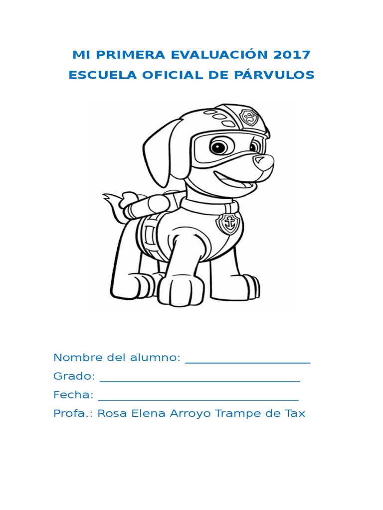 Examen de Destrezas para Preescolar | PDF | Modificación de ...