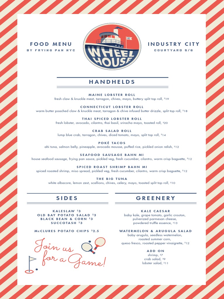 Wheelhouse Menu | PDF | Rose | Drink
