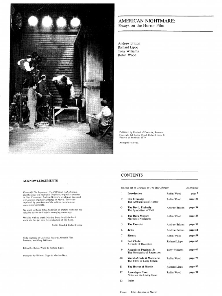 American Nightmare (Robin Wood Et. Al.) | PDF
