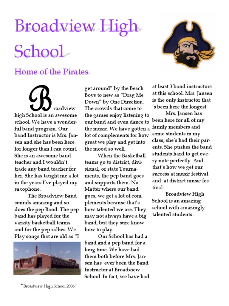 Broadview Band: A Pirate Tradition | PDF | Art