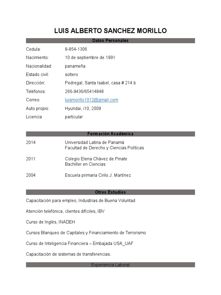 Curriculum y Programa | PDF | Panamá | Servicio al Cliente