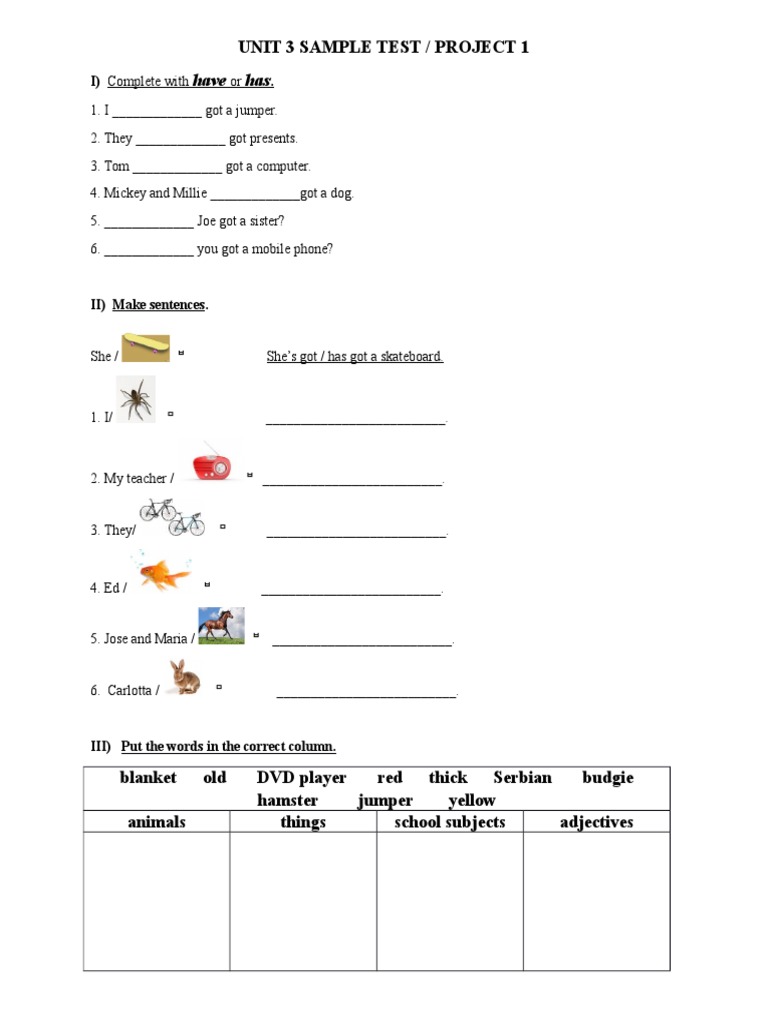 Unit 3 Sample Test Project 1 | PDF | Leisure
