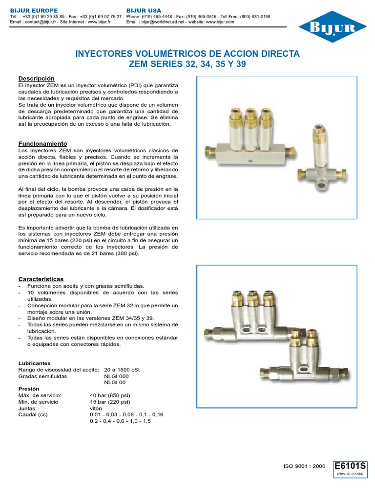 Bijur Inyector Zem | PDF | Bomba | Science