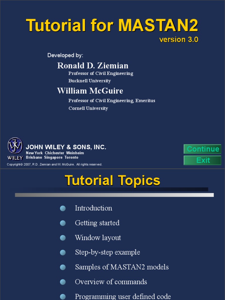 Tutorial Mastan2 | PDF | Matlab | Elasticity (Physics)
