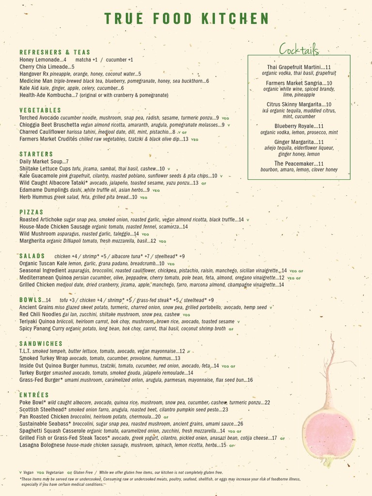Organic & Vegan Menu Selections | PDF