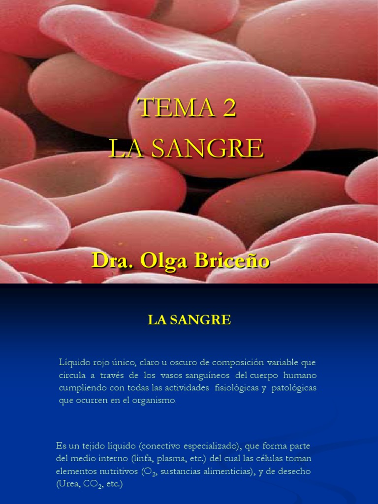 La Sangre PDF | Sangre | Hematología