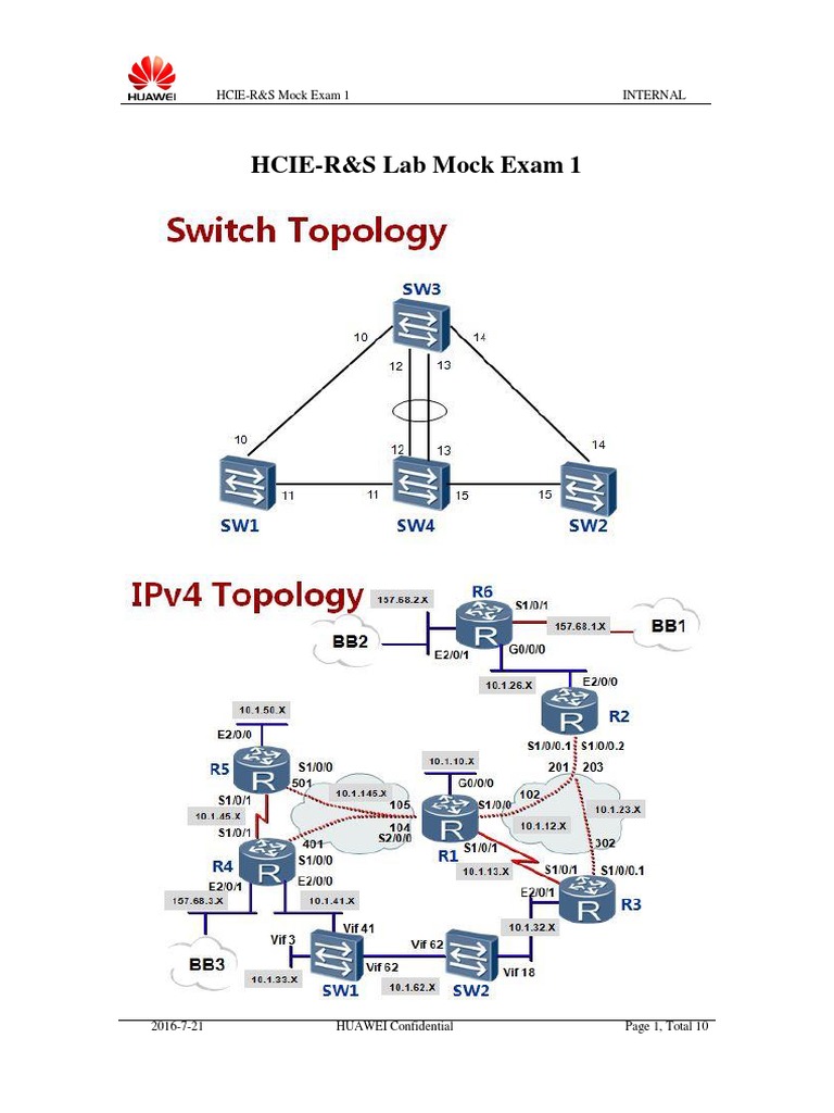 Hcie-R&s Lab Mock Exam 1 | PDF | Ip Address | Computer Network