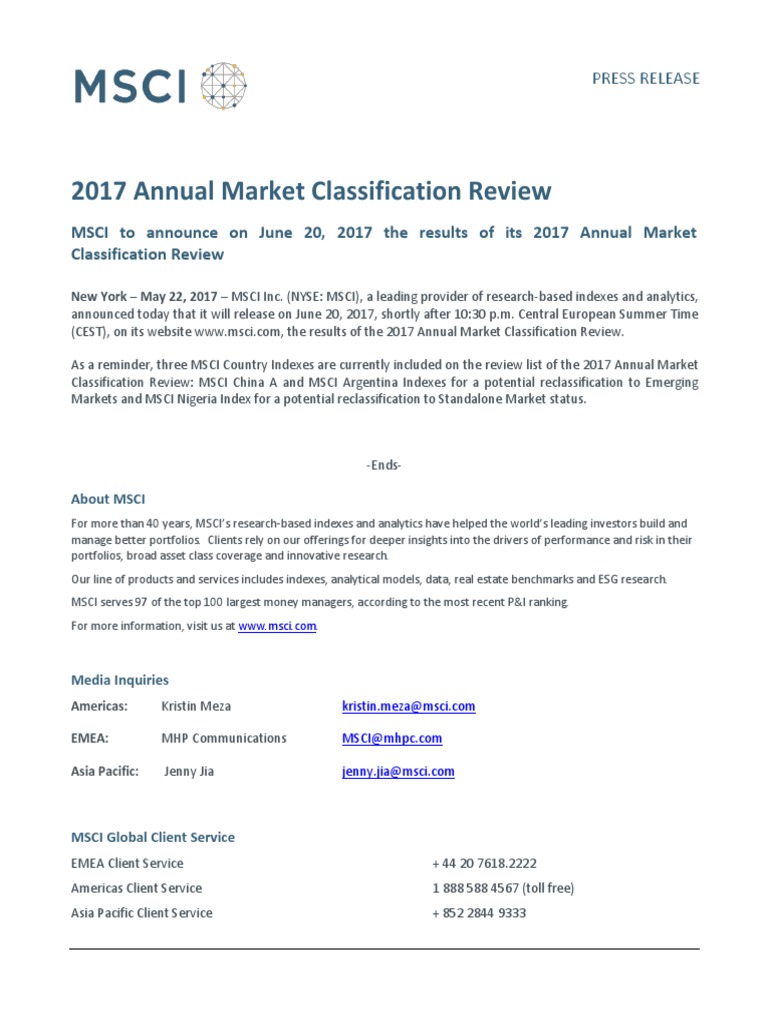 Documento MSCI | PDF | Stock Market Index | Msci