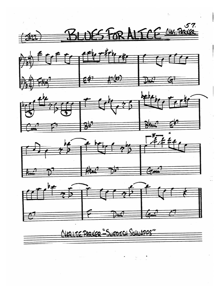 Blues For Alice Bass Clef | PDF