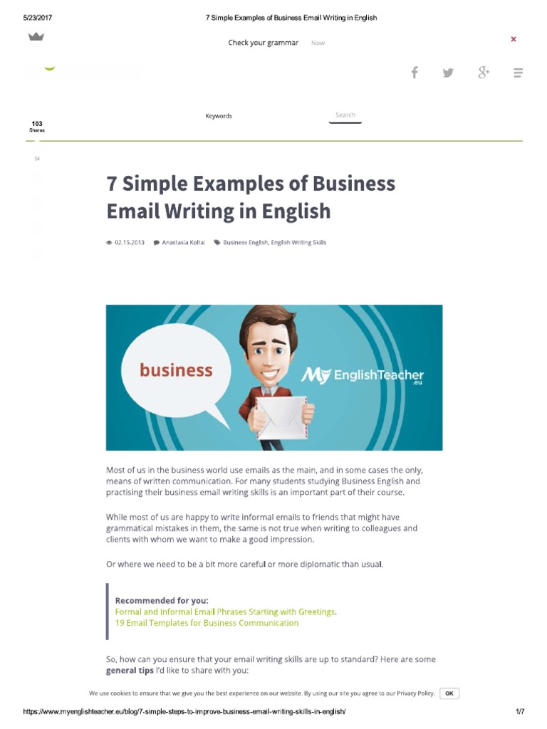 Business Email Writing | PDF