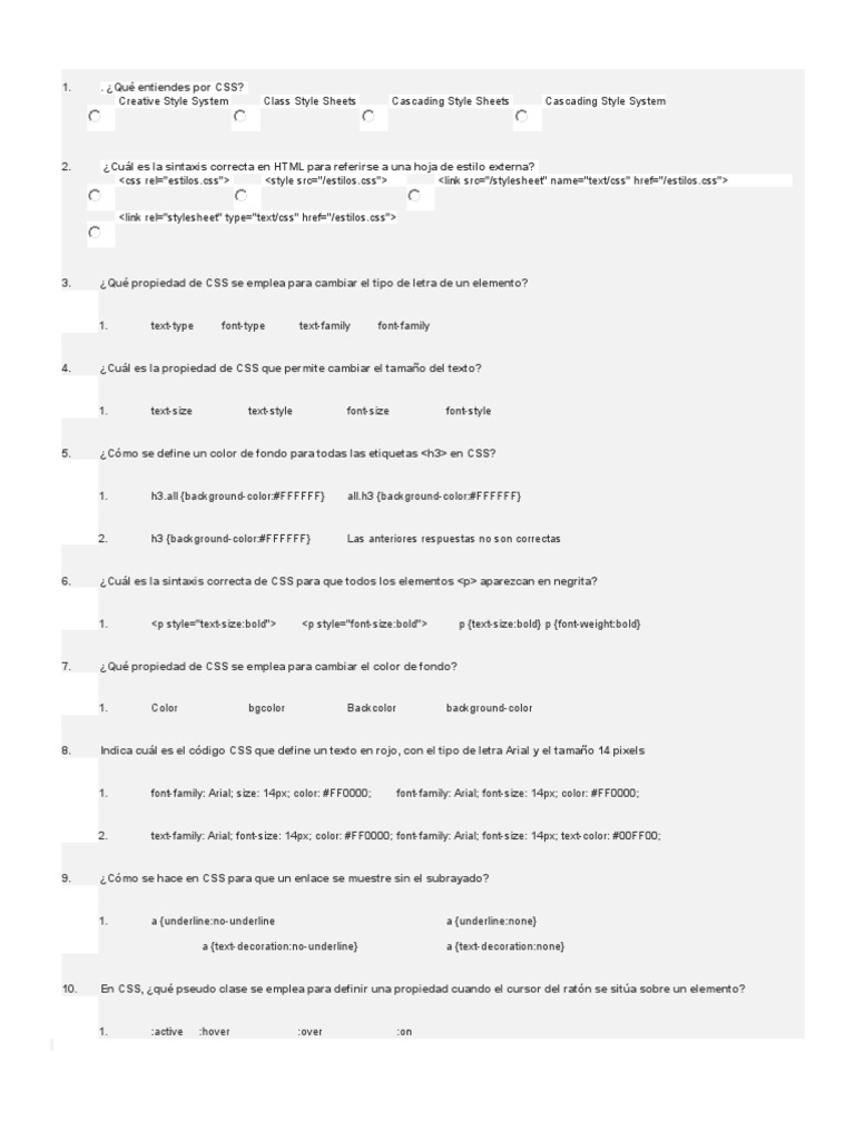 Examen Css | PDF