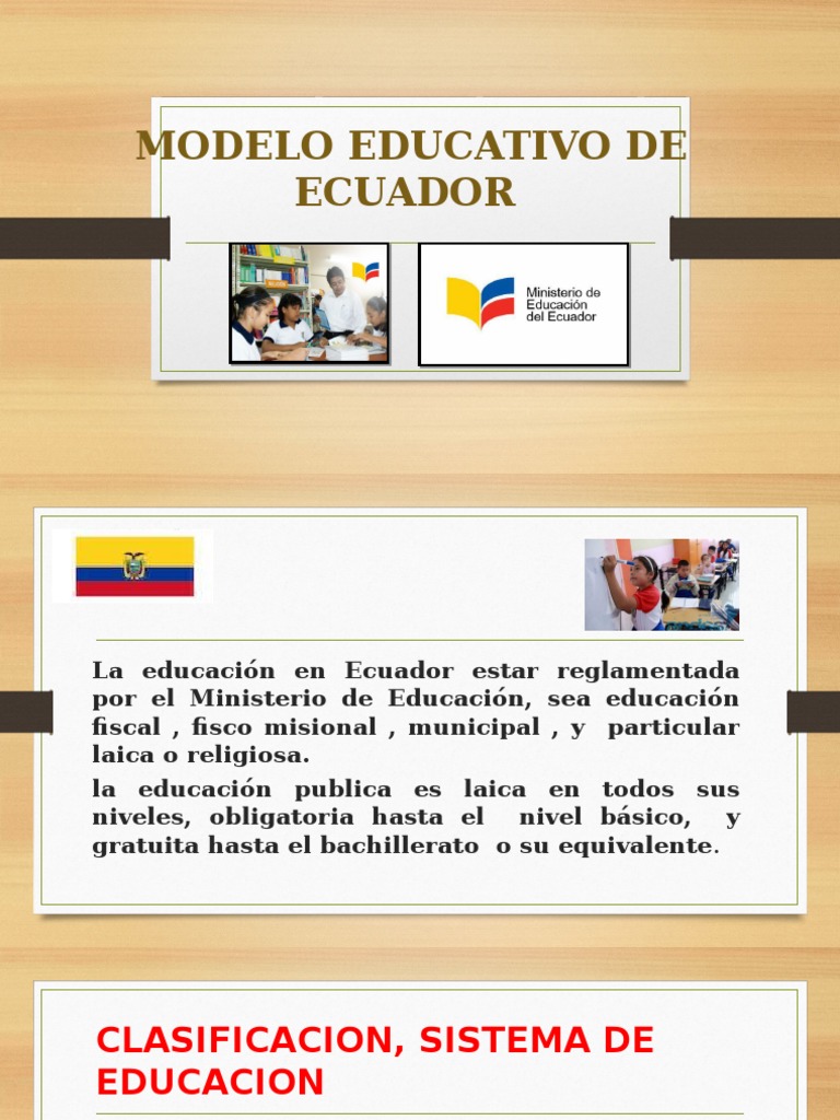 Modelo Educativo de Ecuador Diapo | PDF | Educación Secundaria ...