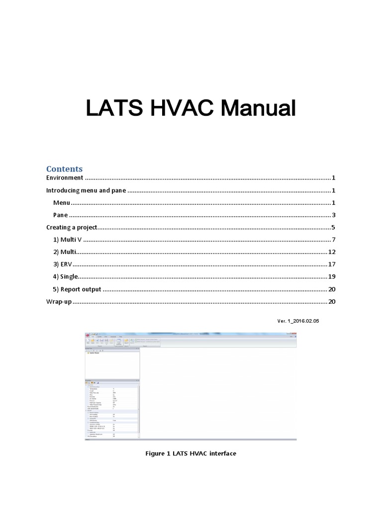 Lats Hvac Manual | PDF | Microsoft Office 2010 | Computing