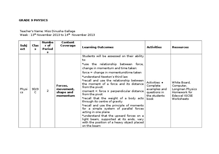 Grade 9 Physics | PDF