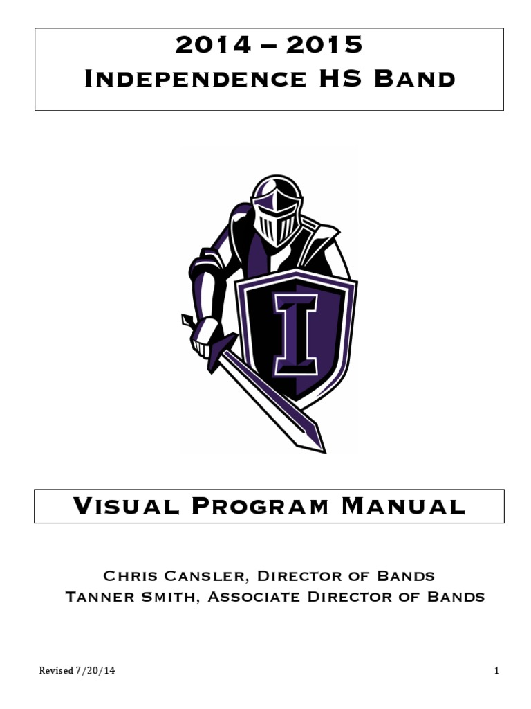 Marching Band Visual Manual | PDF | Foot | Flexibility (Anatomy)