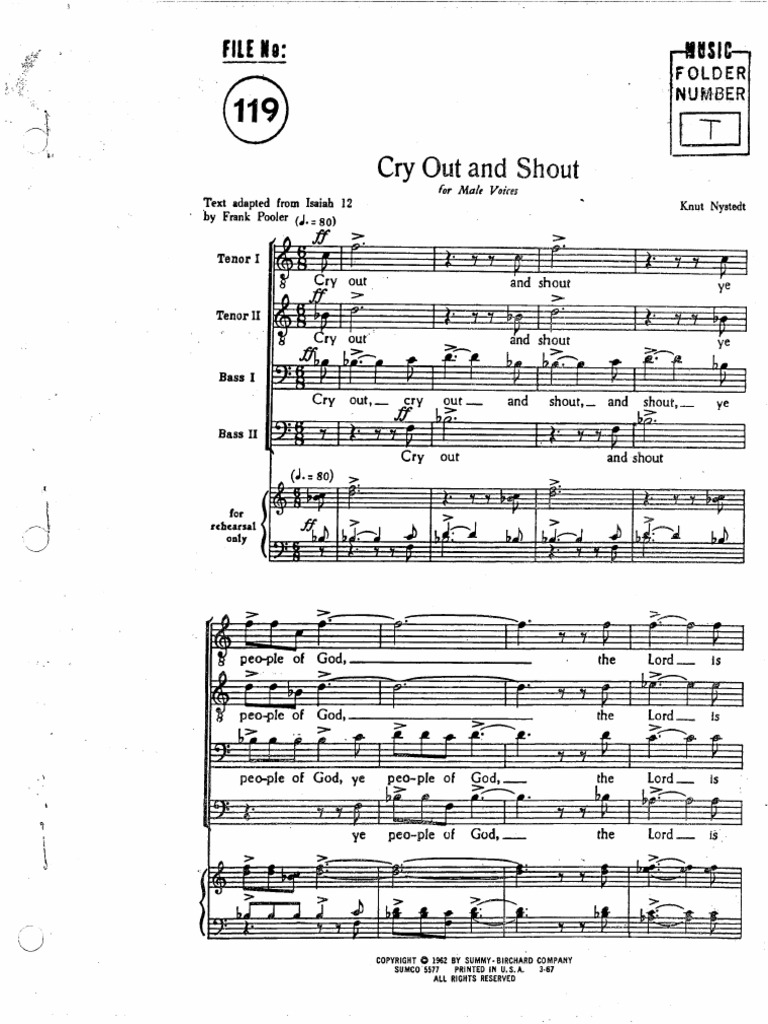 119.cry Out and Shout | PDF