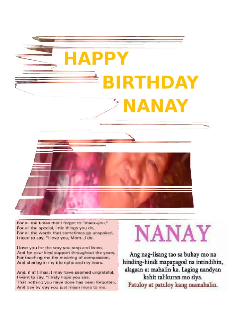 Happy Birthday Nanay | PDF