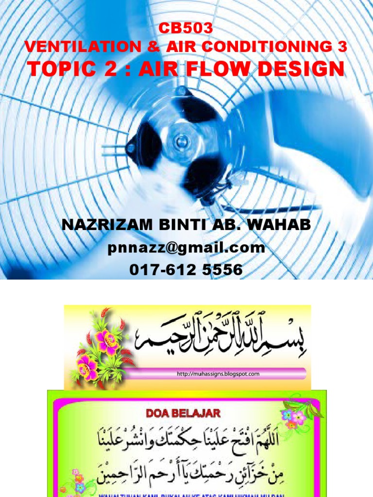 Air Flow Design | PDF | Duct (Flow) | Mechanical Fan