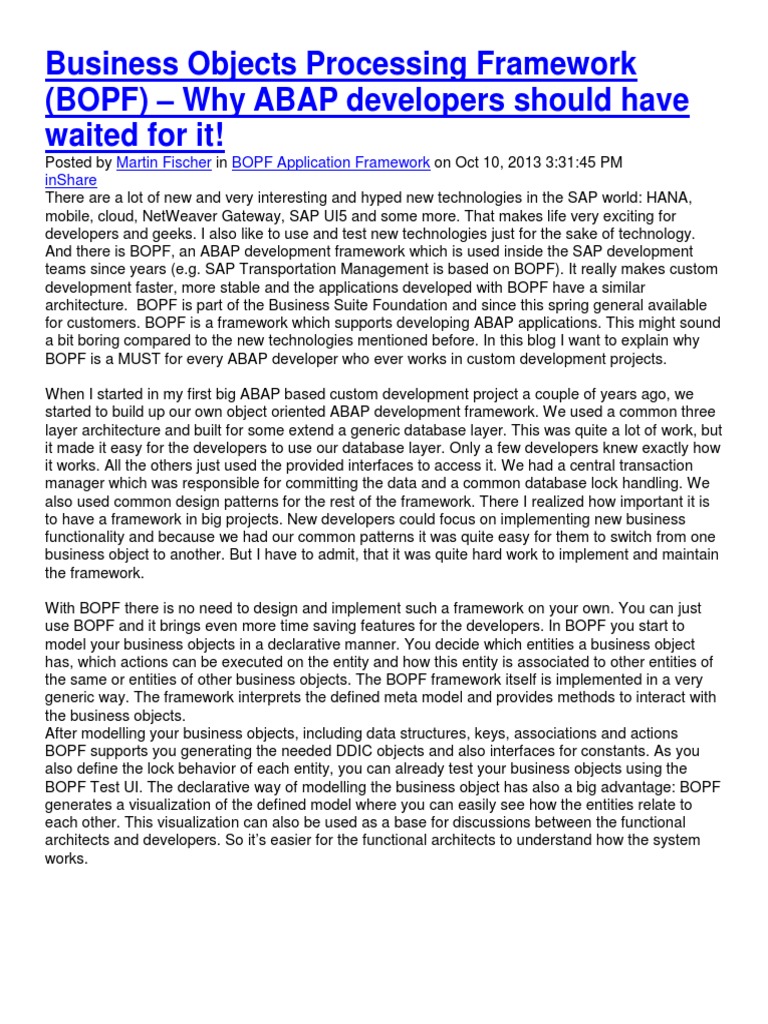 SAP Business Objects Processing Framework PDF | PDF | Object (Computer ...