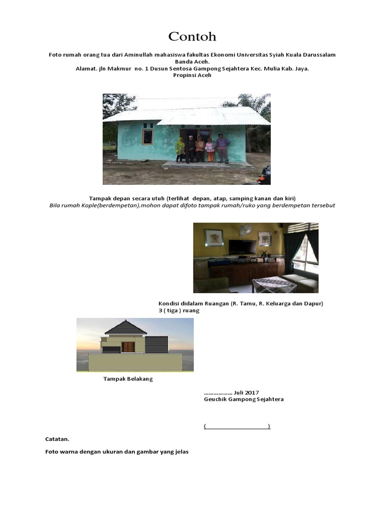 Contoh Foto Rumah | PDF
