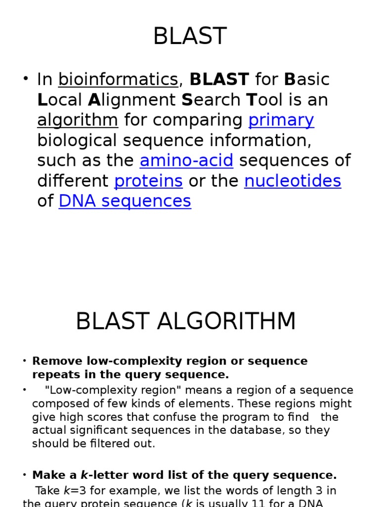 Blast Pdf Blast Sequence Alignment 