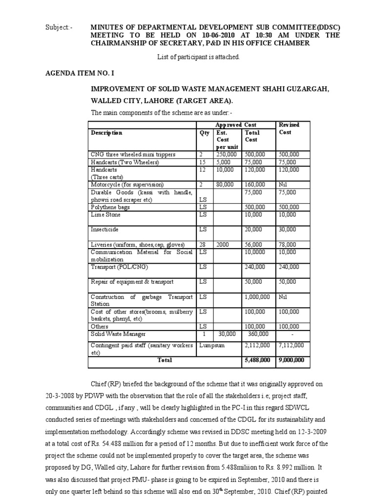 Minutes of DDSC Meetingc | PDF | Business