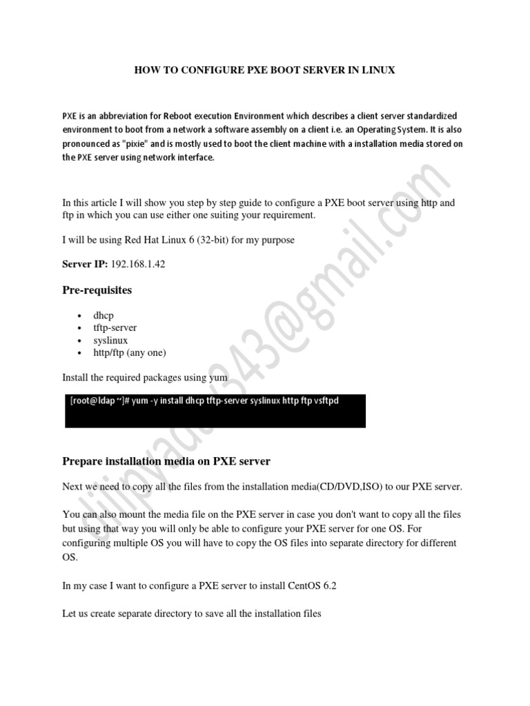 How To Configure Pxe Boot Server in Linux | PDF | Network Architecture ...