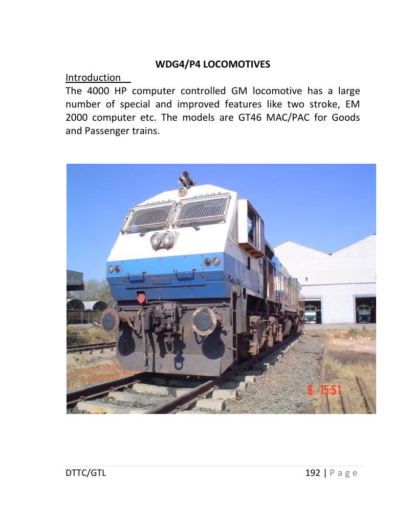 WDG4/P4 Locomotive Console Overview | PDF | Power Inverter ...